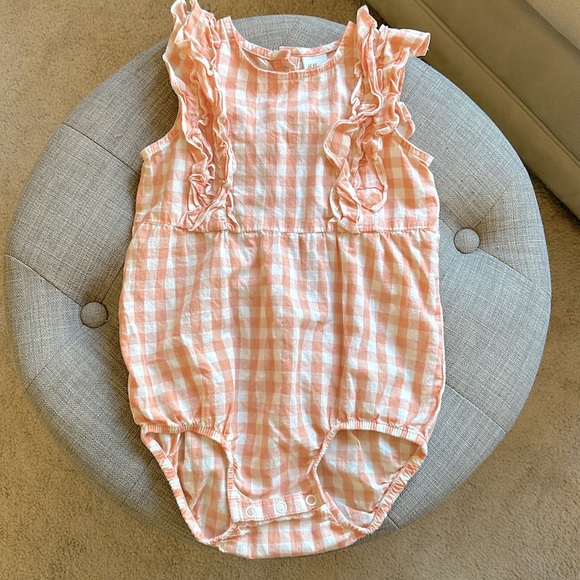 H&M | One Pieces | Hm Peach Gingham Kids One Piece | Poshmark